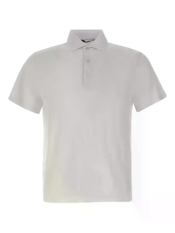 KANGRA Short-sleeve Button Polo Shirt - White