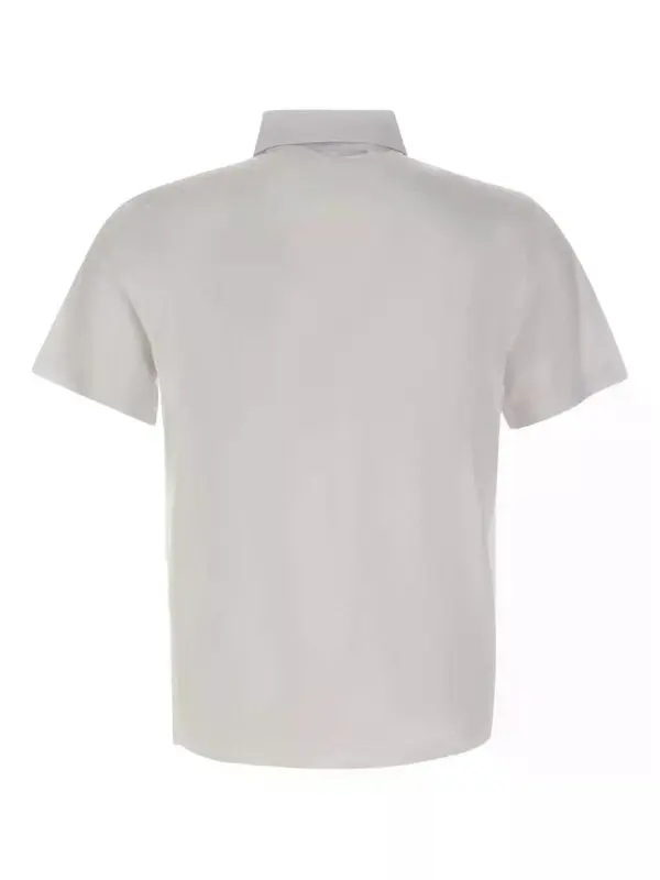 KANGRA Short-sleeve Button Polo Shirt - White