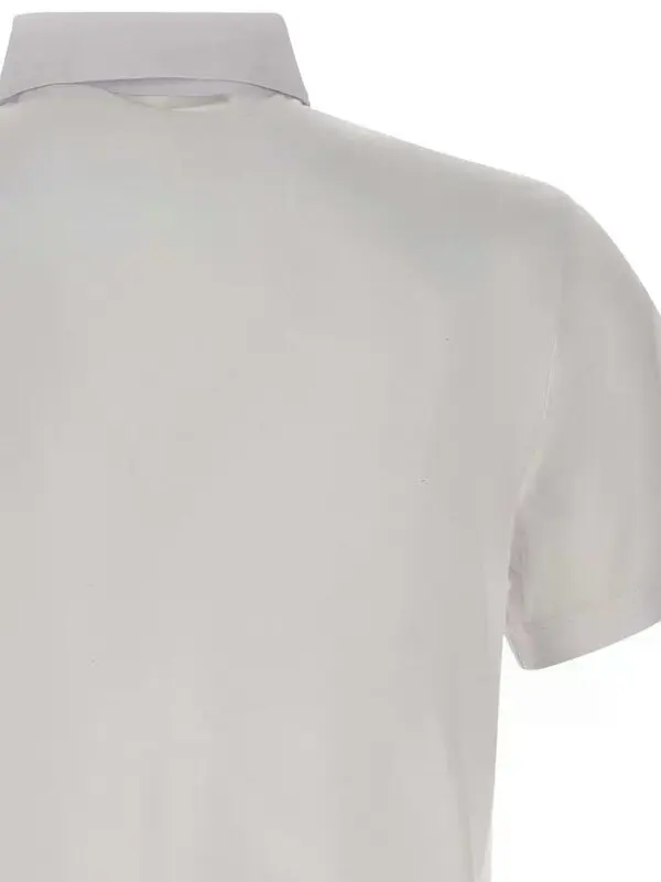 KANGRA Short-sleeve Button Polo Shirt - White