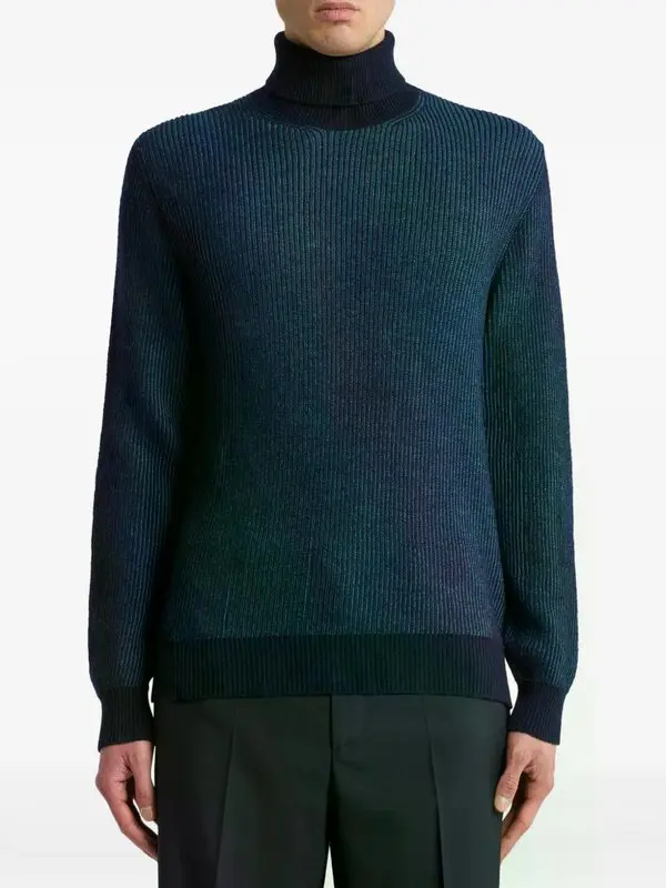 Etro Ribbed Turtleneck Sweater