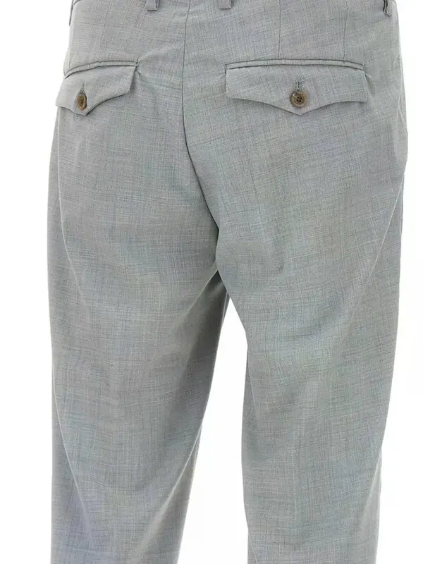 MYTHS Pleated Trousers With Pocket Detail - Grey