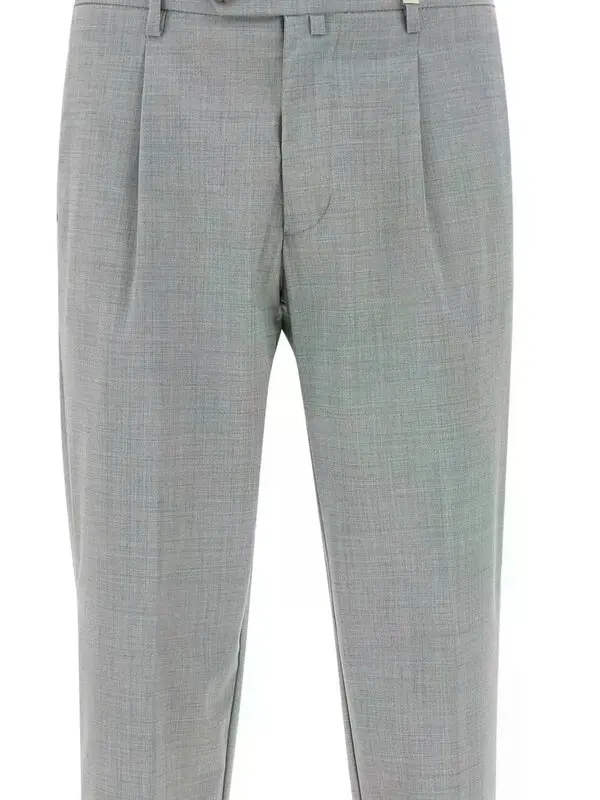 MYTHS Pleated Trousers With Pocket Detail - Grey