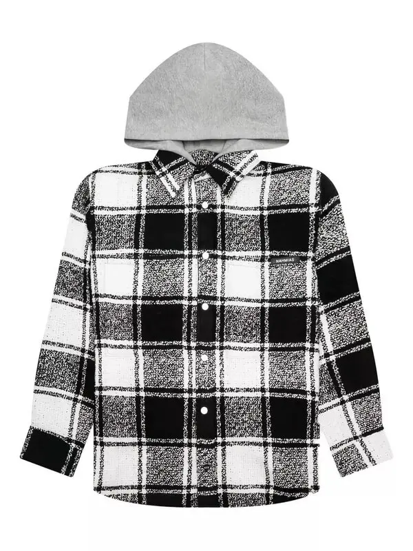 NAHMIAS Hooded Checked Flannel Jacket