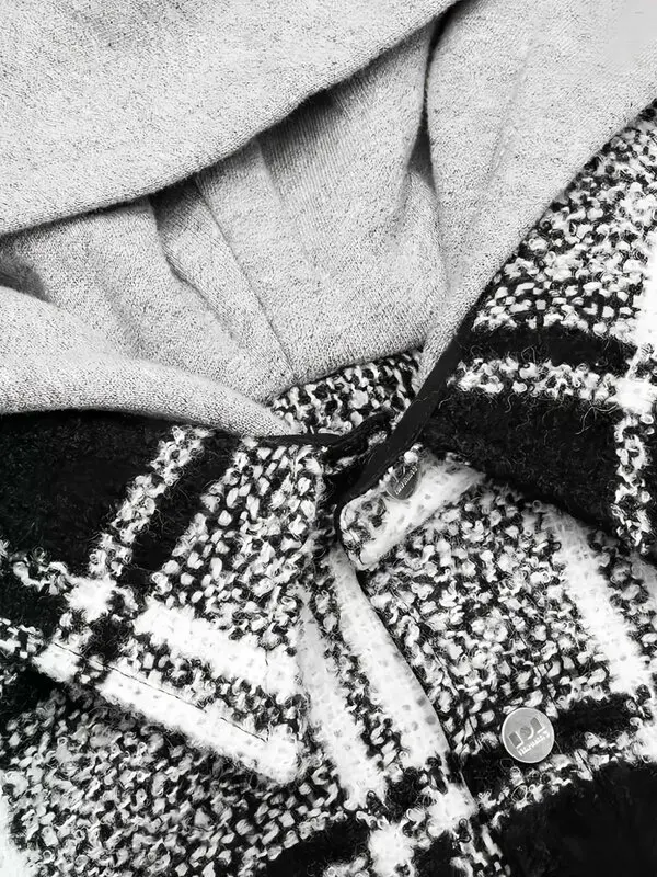 NAHMIAS Hooded Checked Flannel Jacket