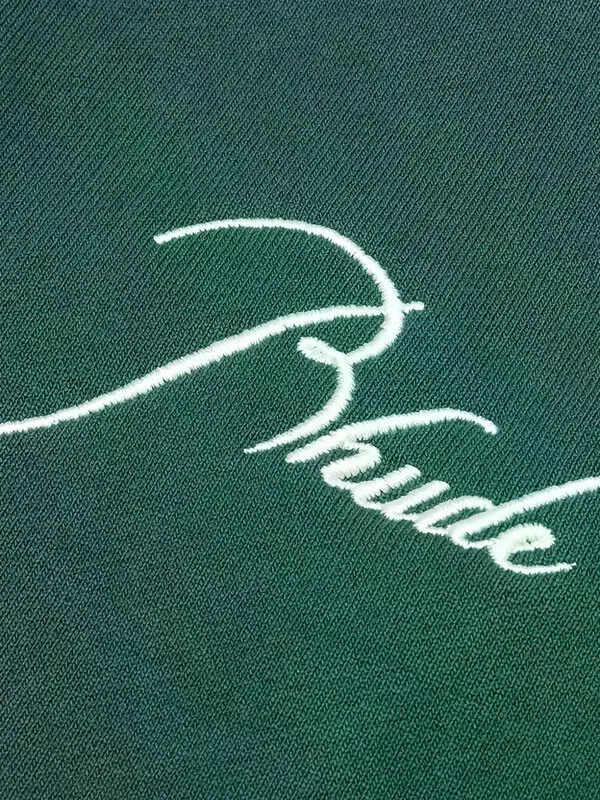 Rhude Terry Embroidered Drawstring Track Pants - Green