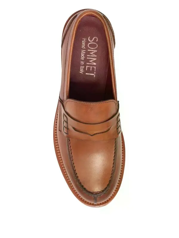 SOMMET Penny-strap Leather Loafers