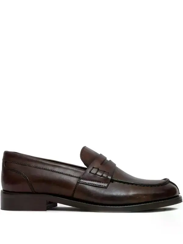 SOMMET Penny-strap Leather Loafers