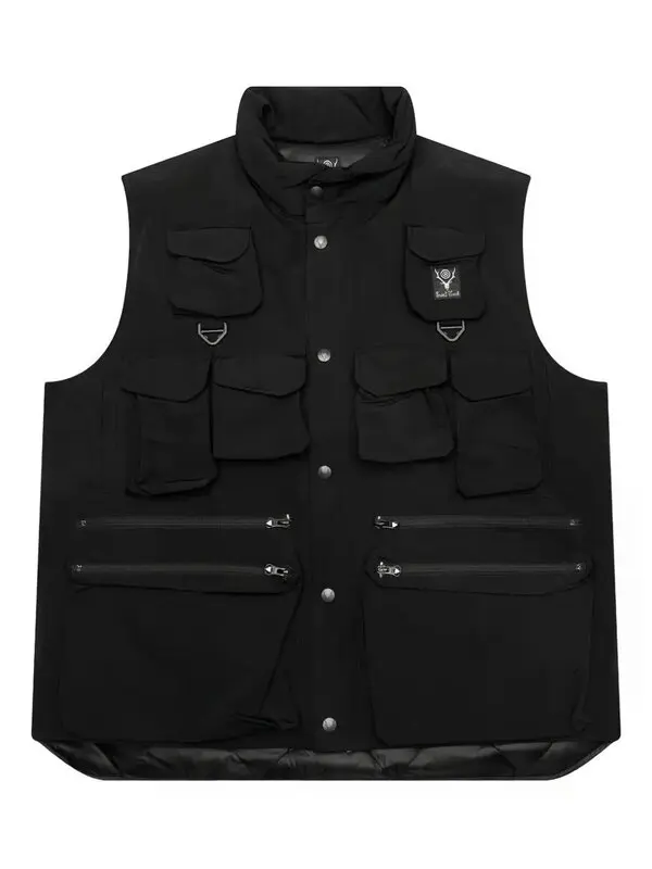 SOUTH2 WEST8 Multi-pocket Zip-up Gilet - Black