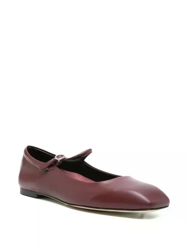 AeydĒ Leather Buckle Flat Pumps