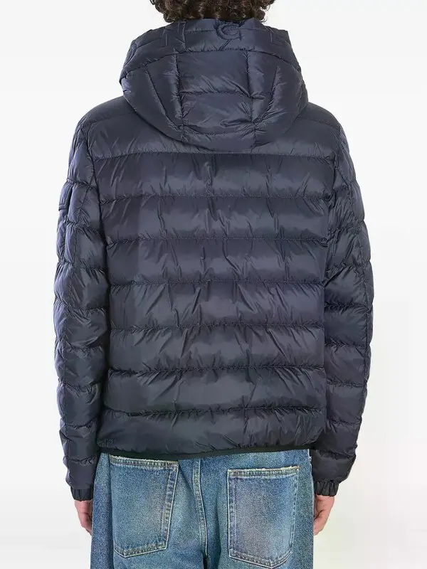 Moncler Hooded Puffer Jacket With Sleeve Pocket - Black