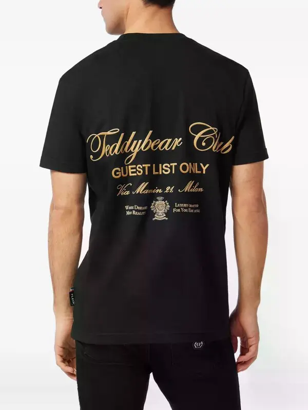 Philipp Plein Teddy Bear-print Cotton T-shirt - Black