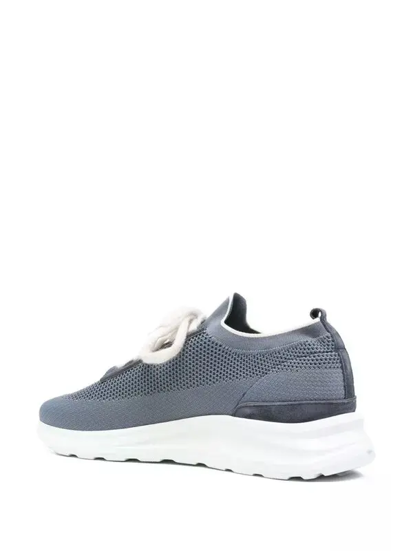Eleventy Knitted Lace-up Trainers - Blue