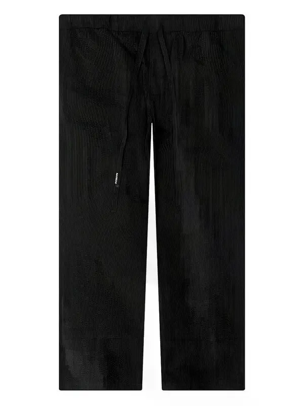 NAHMIAS Corduroy Striped Trousers - Black