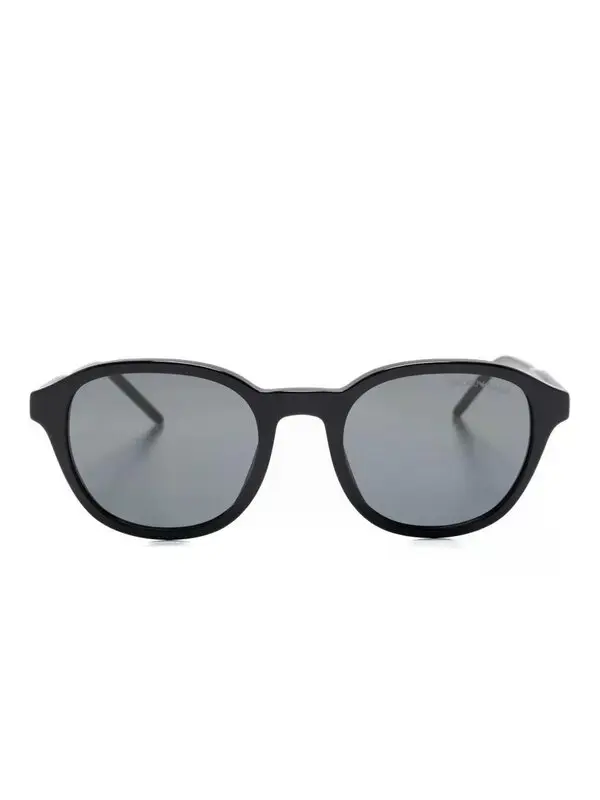 Emporio Armani Logo-plaque Sunglasses - Black