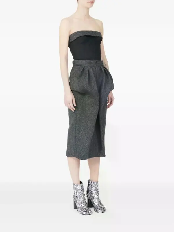 MAISON MARGIELA Strapless Bubble-waist Midi Dress