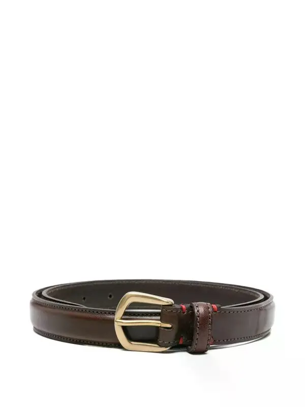 Eleventy Calf Leather Belt - Brown