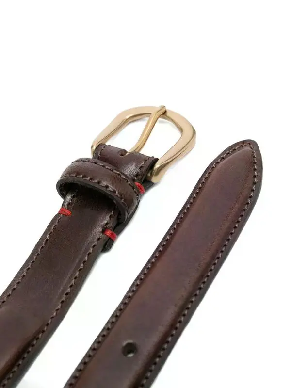 Eleventy Calf Leather Belt - Brown