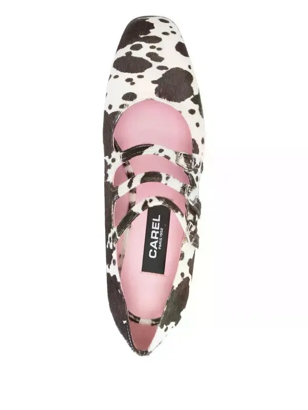 CAREL 40mm Kina Triple-strap Pumps - White