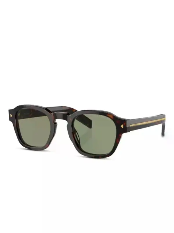 Prada Gold-detail Sunglasses - Brown