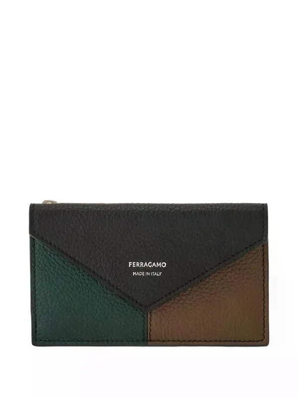 FERRAGAMO Colour-block Flap Cardholder - Black