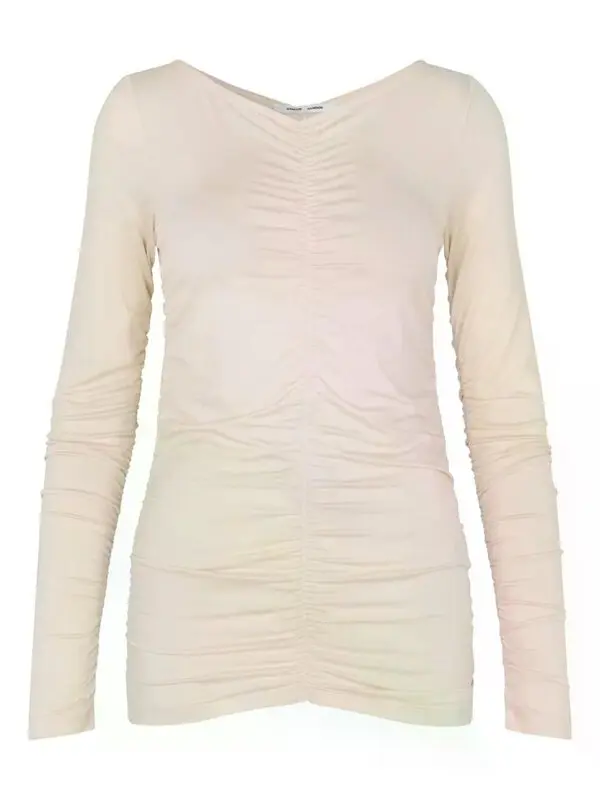 SAMSOE SAMSOE Ulrika Gathered-detail T-shirt