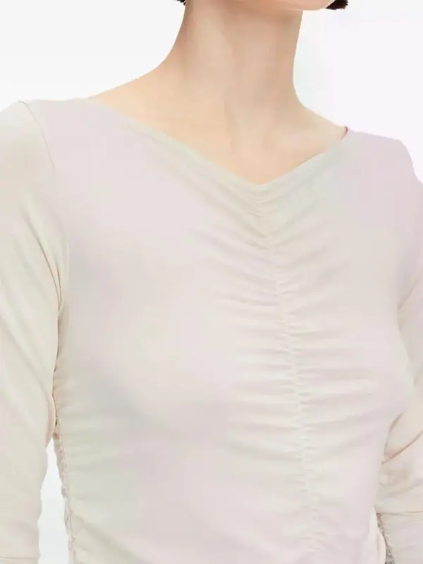 SAMSOE SAMSOE Ulrika Gathered-detail T-shirt