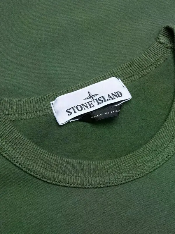 Stone Island Compass-badge Crew-neck Sweatshirt - Green