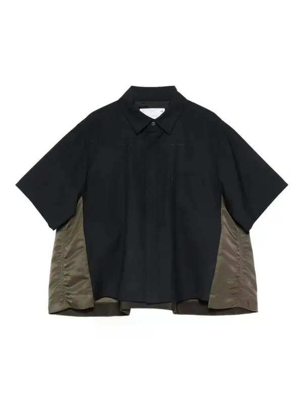 Sacai Paneled Short-sleeve Shirt