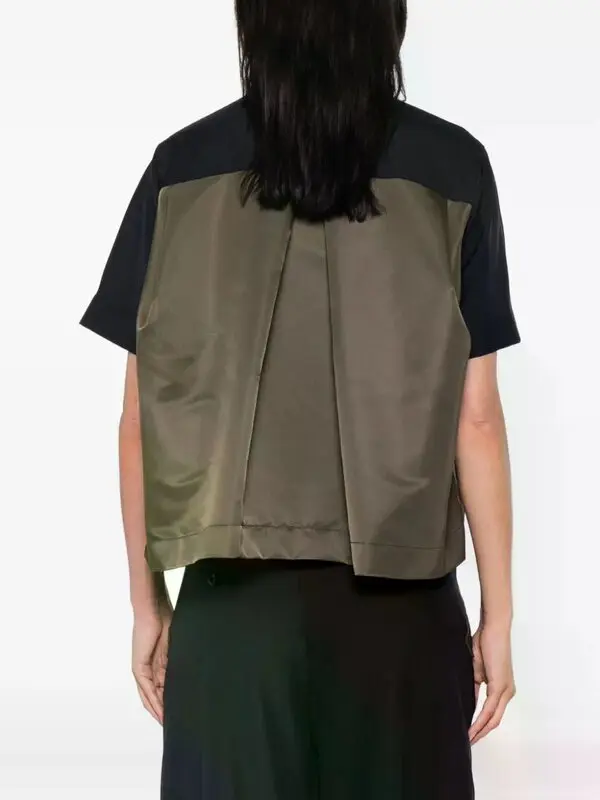 Sacai Paneled Short-sleeve Shirt