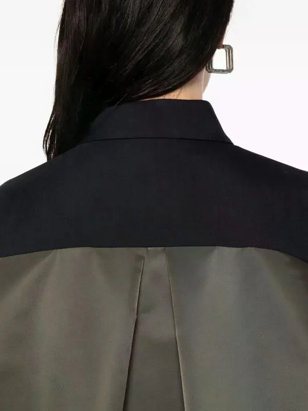 Sacai Paneled Short-sleeve Shirt