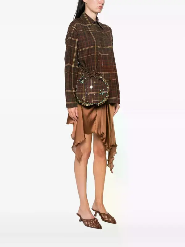 SIEDRES Athelia Checked Embellished Top