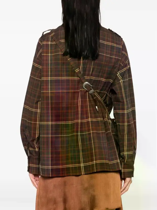 SIEDRES Athelia Checked Embellished Top