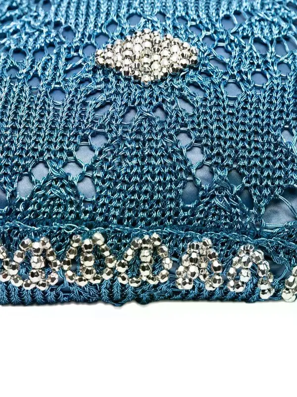 Rabanne Beaded Circular-handle Tote Bag