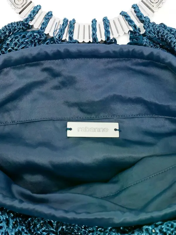 Rabanne Beaded Circular-handle Tote Bag