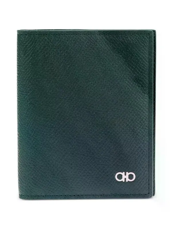 FERRAGAMO Gancini Bi-fold Cardholder - Green