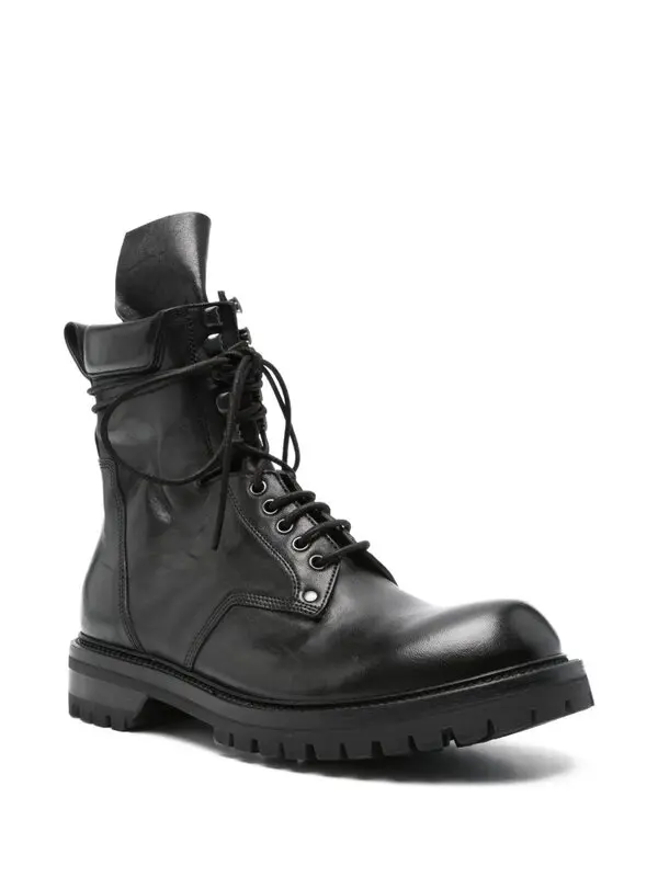 Rick Owens Army Biker Boots - Black