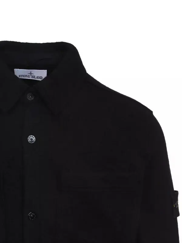 Stone Island Patch-pocket Wool Shirt