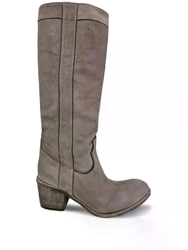 MADISON MAISON 57mm Leather Pull-on Boots - Brown