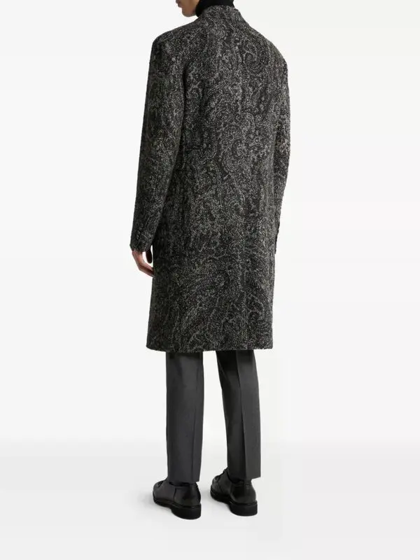 Etro Single-breasted Jacquard Coat