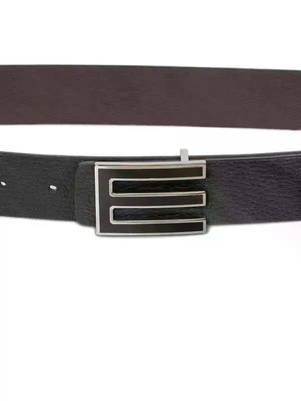 Etro Reversible Leather Belt - Black