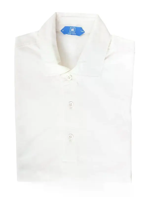 KIRED Posi Quarter-button Cotton Polo Shirt - White