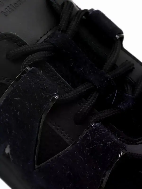 Moschino Lace-up Suede Sneakers - Black