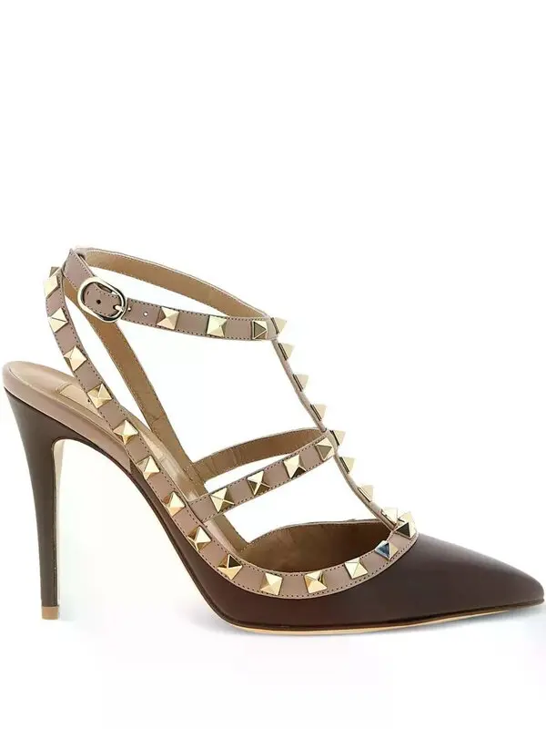 Valentino Garavani 100mm Rockstud Caged Leather Pumps