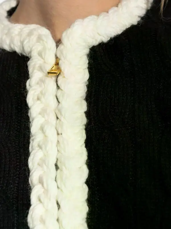 Moschino Cable-knit Jacket With Elbow Patches