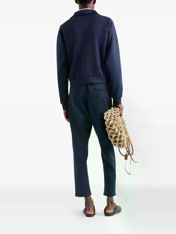 Prada Fleece Trousers With Triangle Logo