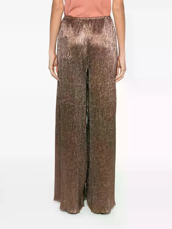 FORTE_FORTE Metallic-threading Trousers - Brown