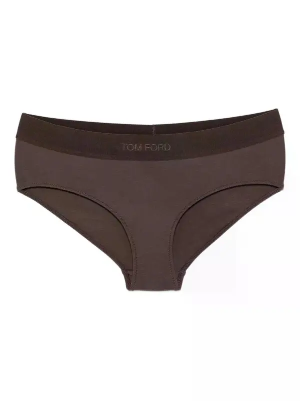 TOM FORD Branded-waistband Briefs - Brown