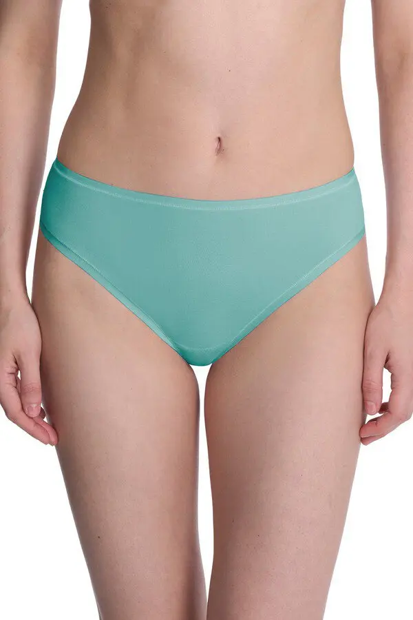 Natori Bliss Bare Cotton Thong - Blue