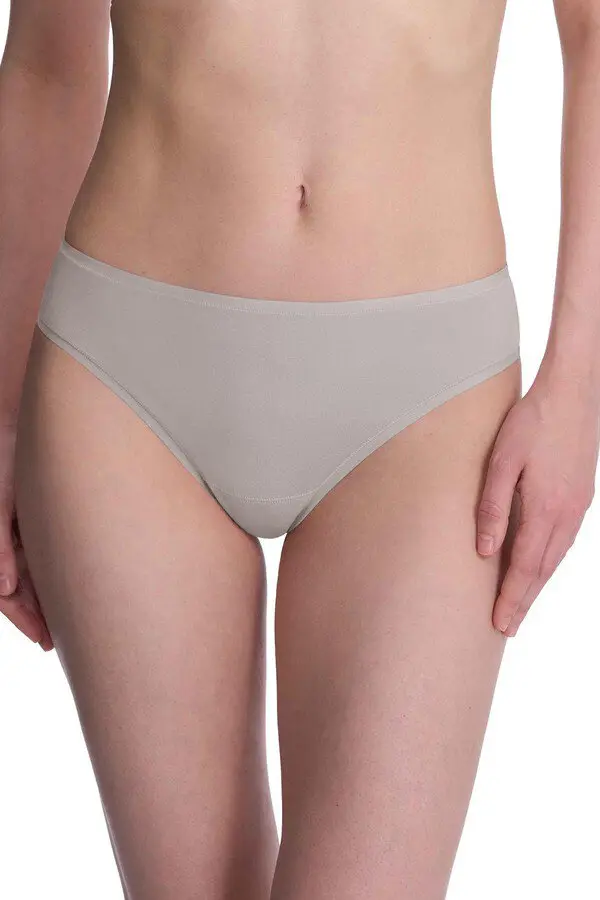 Natori Bliss Bare Cotton Thong - Grey