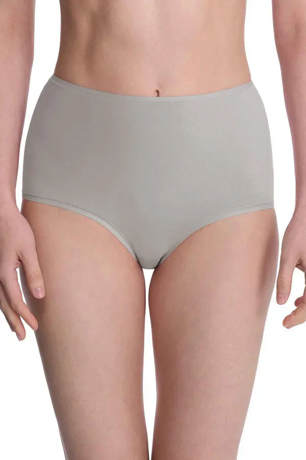 Natori Bliss Bare Cotton High Waist Brief - Grey